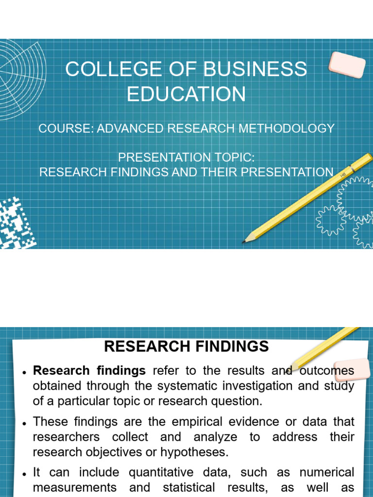 Research Findings Presentation Guide | PDF | Statistics | Qualitative ...