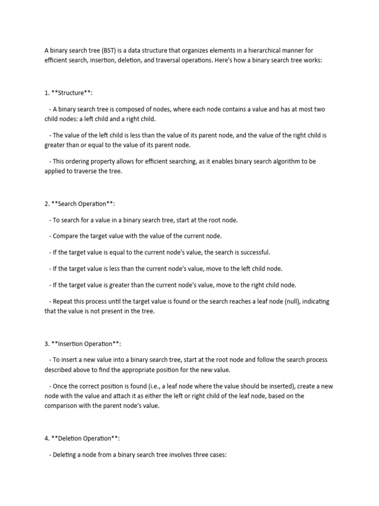 A Binary Search Tree Pdf Computer Data Algorithms And Data Structures