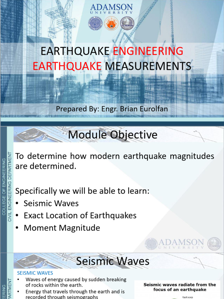 Seismic Waves, Location of Epicenter and Moment Magnitude | PDF | Moment Magnitude Scale | Waves