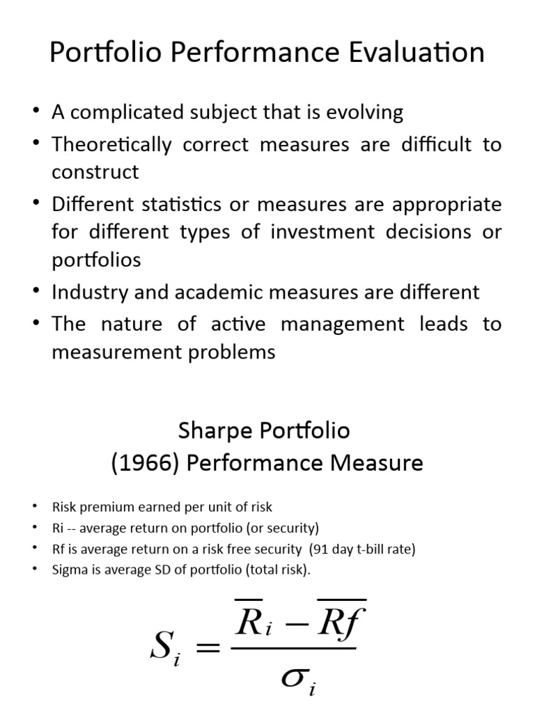 5.1 - Module 5 Performance Evaluation of MF | PDF | Capital Asset ...