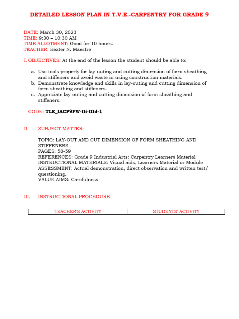 Lay-Out and Cut Dimension of Form Sheeting and Stiffeners | PDF ...