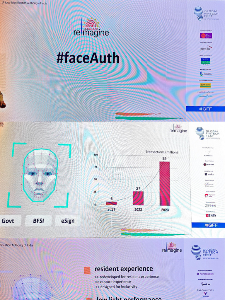 GFF PPT - UIDAI #Faceauth & National QR - 230907 - 113040 | PDF