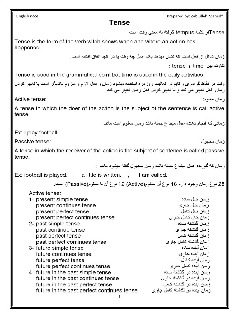 Tense | PDF