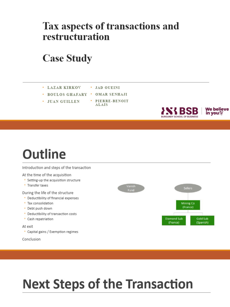 Tax Case Study Group 2 | PDF | Dividend | Taxes