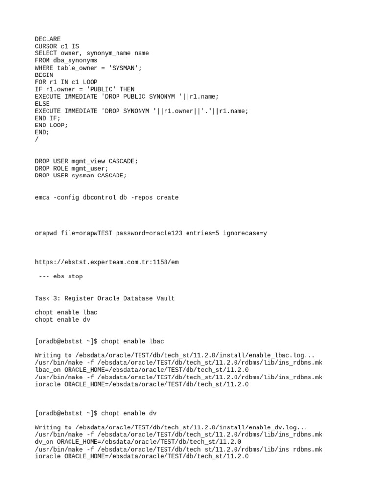 Vault Kurulum | PDF | Databases | Sql