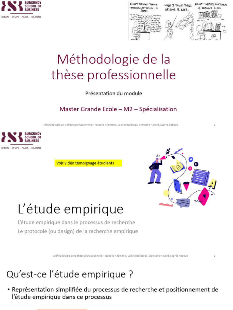 FR - 6 - MÃ©thodologie - 2022-2023 - Protocole Etude Empirique | PDF