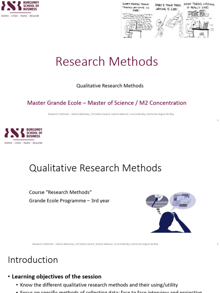 EN - 7 - Research Methods - 2022-2023 - Qualitative Methods | PDF | Qualitative Research | Focus ...