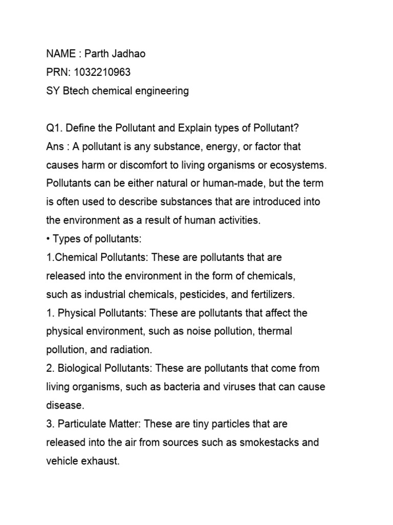 EVS Assignement 2 Parth Jadhao | PDF | Nuclear Power | Air Pollution