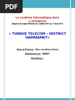 Rapport de Stage Tunisie Telecom | PDF | GSM | Télécommunication