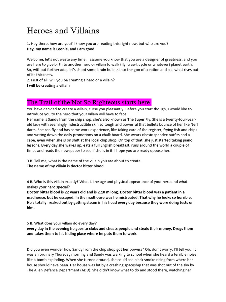 Heroes and Villains | PDF | Self-Improvement | Mystery, Thriller ...