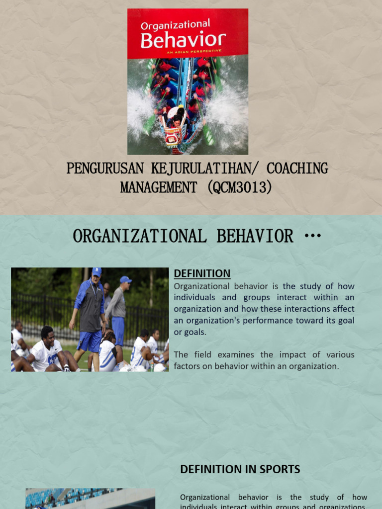 Organizational Behavior in Sports Management | PDF | Organizational ...