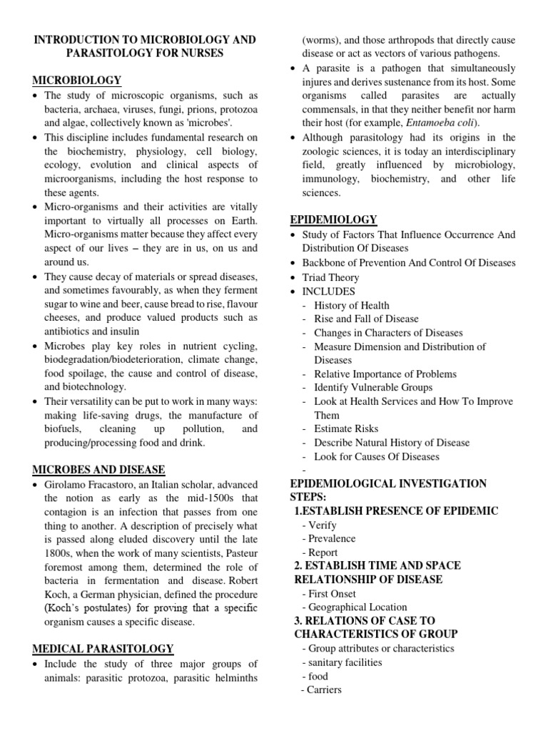 Microbiology and Parasitology | PDF | Infection | Microorganism