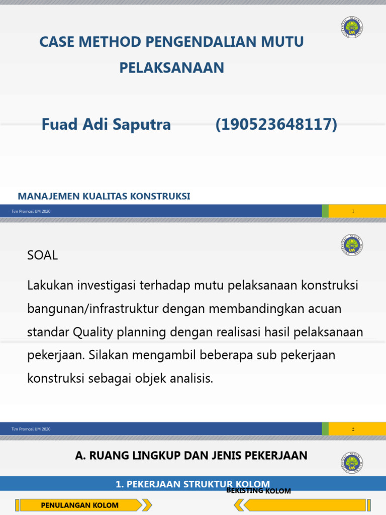 Kualitas Konstruksi: Analisis & Solusi | PDF