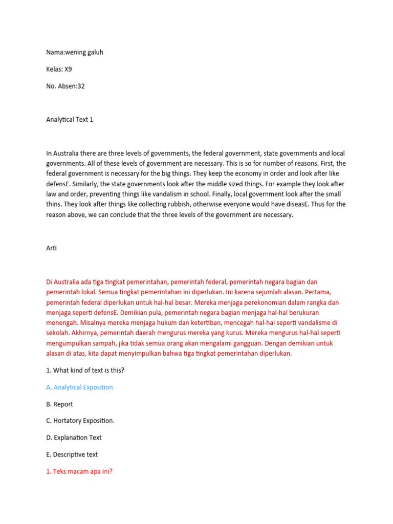 36-Contoh Soal Analytical Exposition Text &jawabannya | PDF
