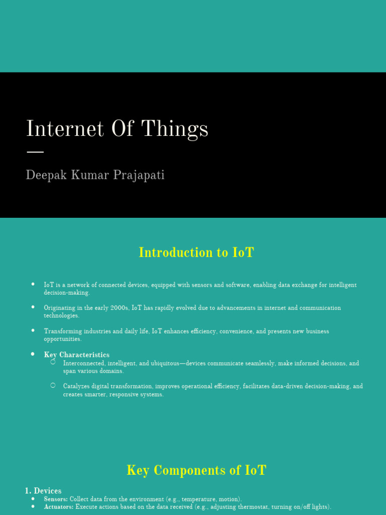 Internet of Things | PDF | Internet Of Things | Computer Network