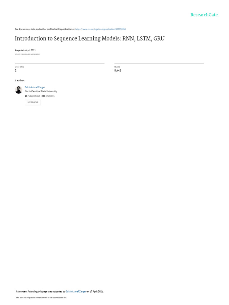 Unit III(2) Rnn, Lstm, Gru | PDF | Artificial Neural Network | Systems Theory