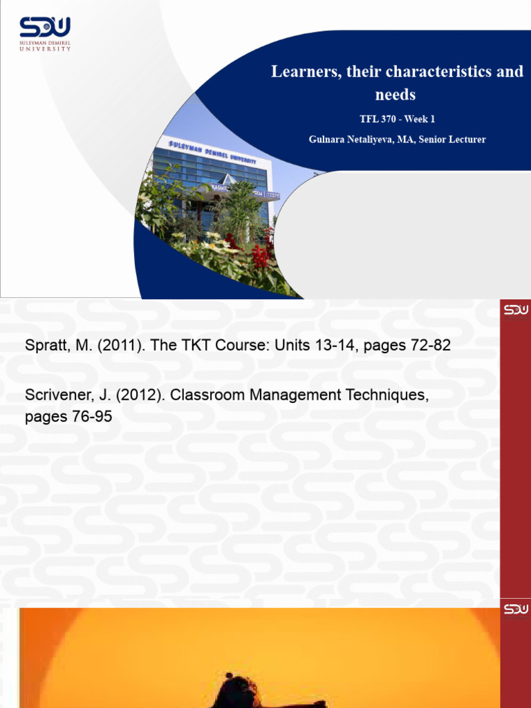 TFL 370, Week 1 | PDF | Learning | Learning Styles