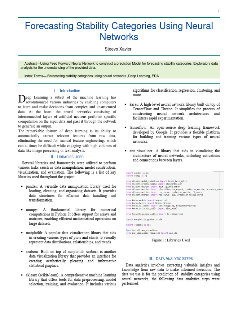 Forecasting Stability Categories Using Neural Networks | PDF | Artificial Neural Network | Deep ...