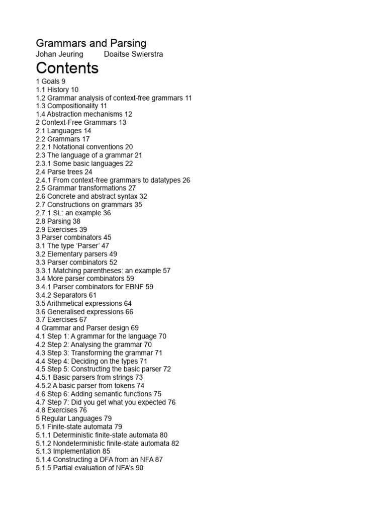 Grammars and Parsing | PDF | Parsing | Compiler