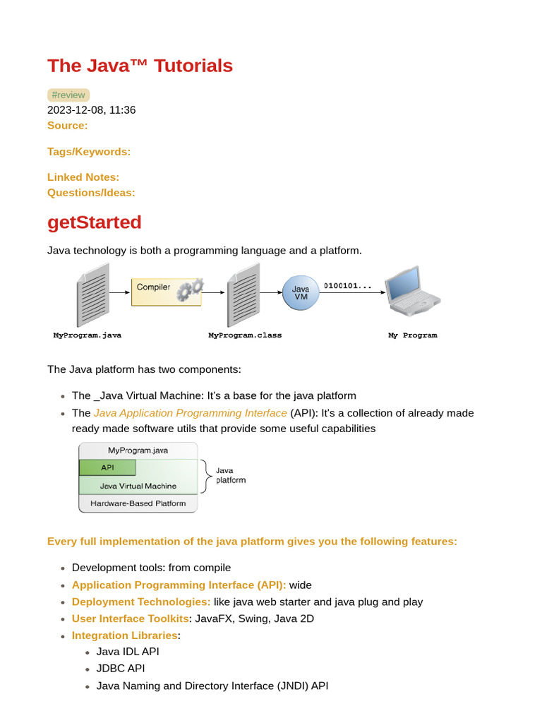 The Java™ Tutorials Pdf Java Programming Language Class