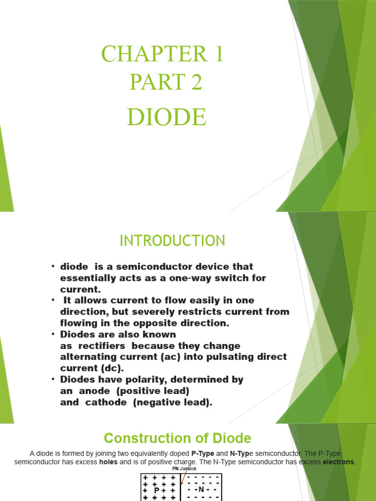 Chapter 1 Part 2 - Diode | PDF | P–N Junction | Diode