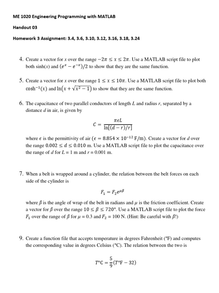 Matlabhandout 03 | PDF | Applied And Interdisciplinary Physics | Quantity