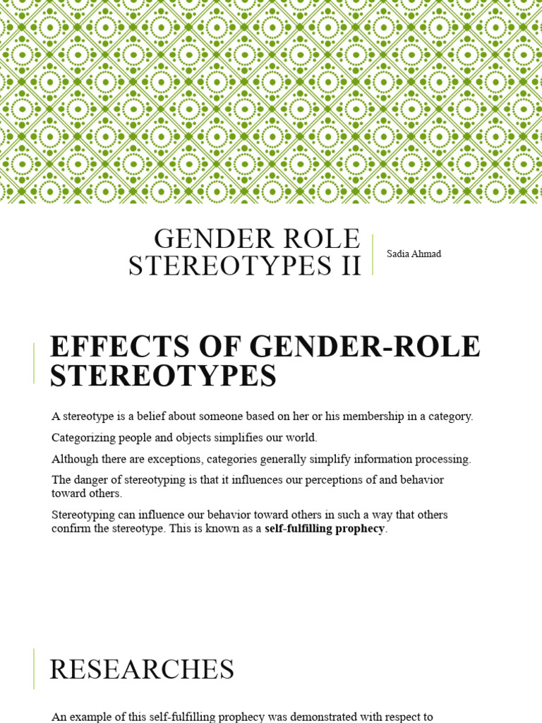 Gender Role Stereotypes II | PDF | Stereotypes | Gender Role