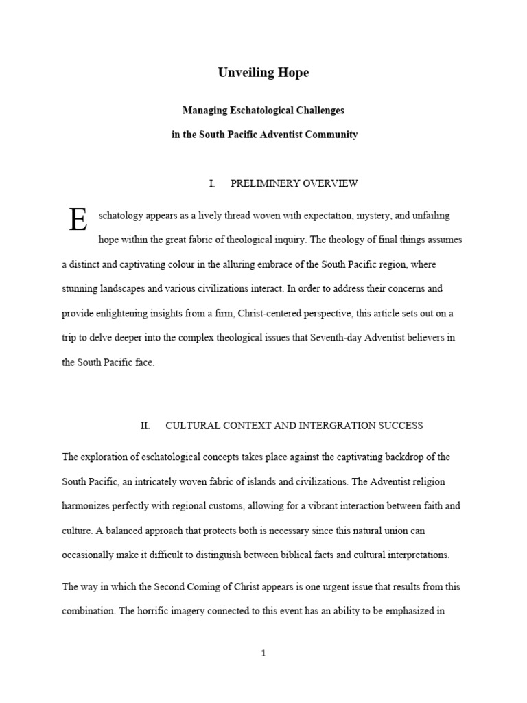 FINAL | Download Free PDF | Jesus | Eschatology FINAL | Download Free PDF | Jesus | Eschatology