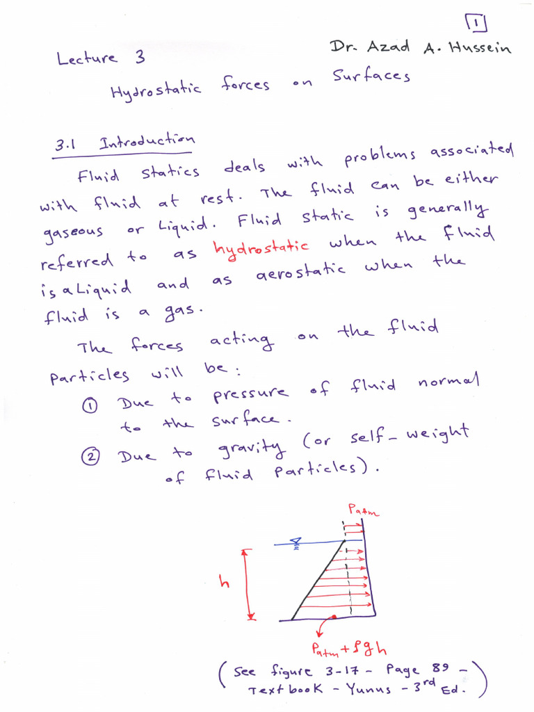 Lec 3 - Fluid Mech | PDF