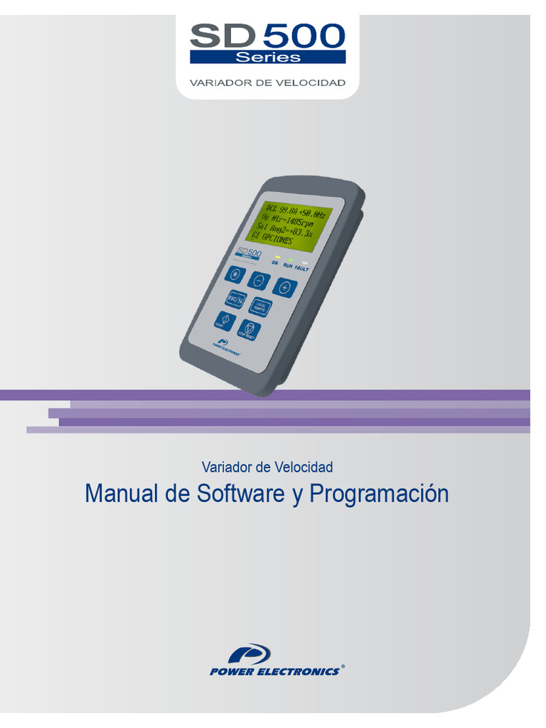 Manual Programacion Variador SD500 | PDF | Diodo emisor de luz | Reciclaje