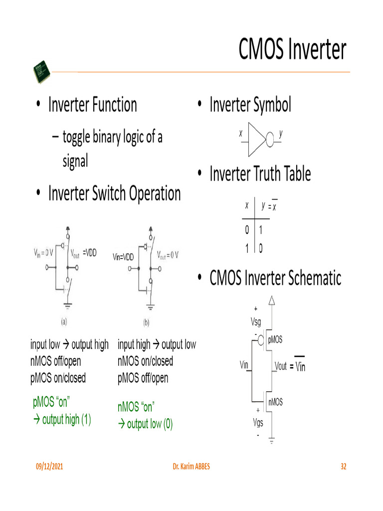 Conception Des Circuits Numériques CH2 - Part2 | PDF | Logic Gate | Cmos