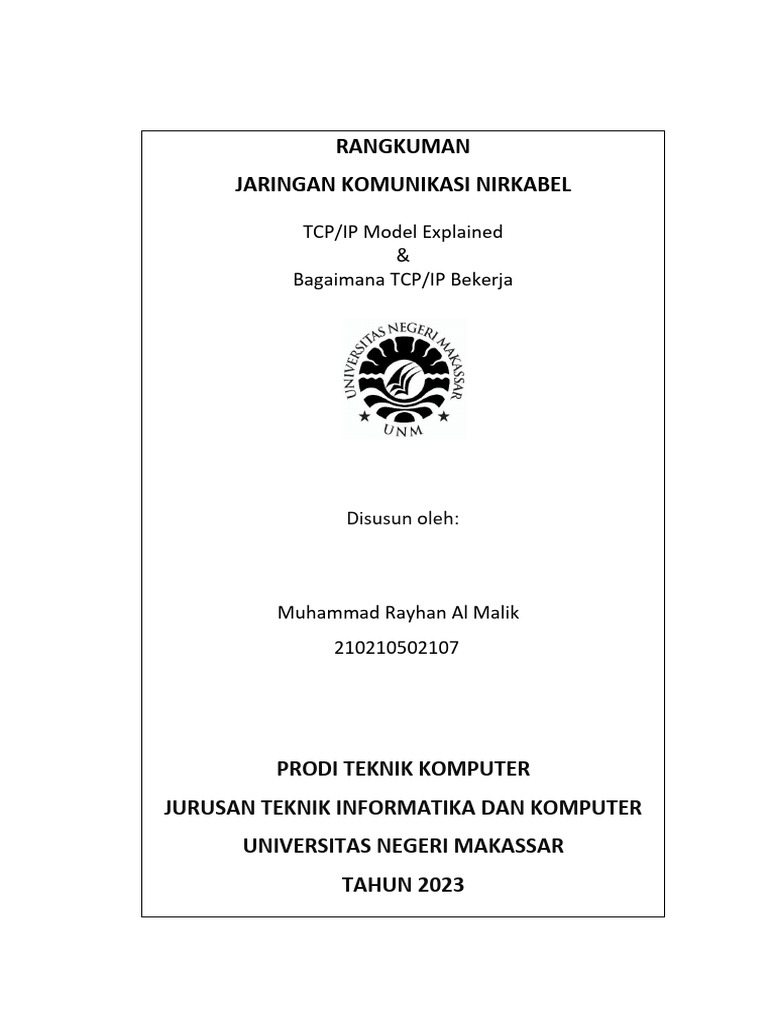 Muh Rayhan Al Malik - Jaringan Komunikasi Nirkabel - Tugas Rangkuman | PDF