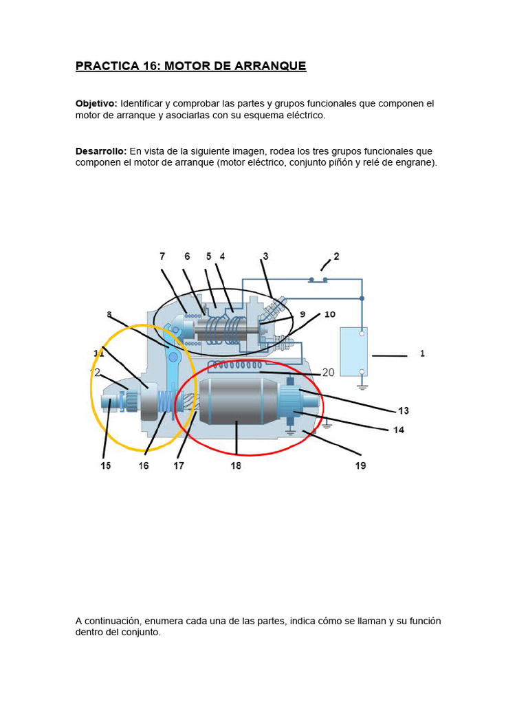 PRACTICA 16 - Motor de Arranque | PDF
