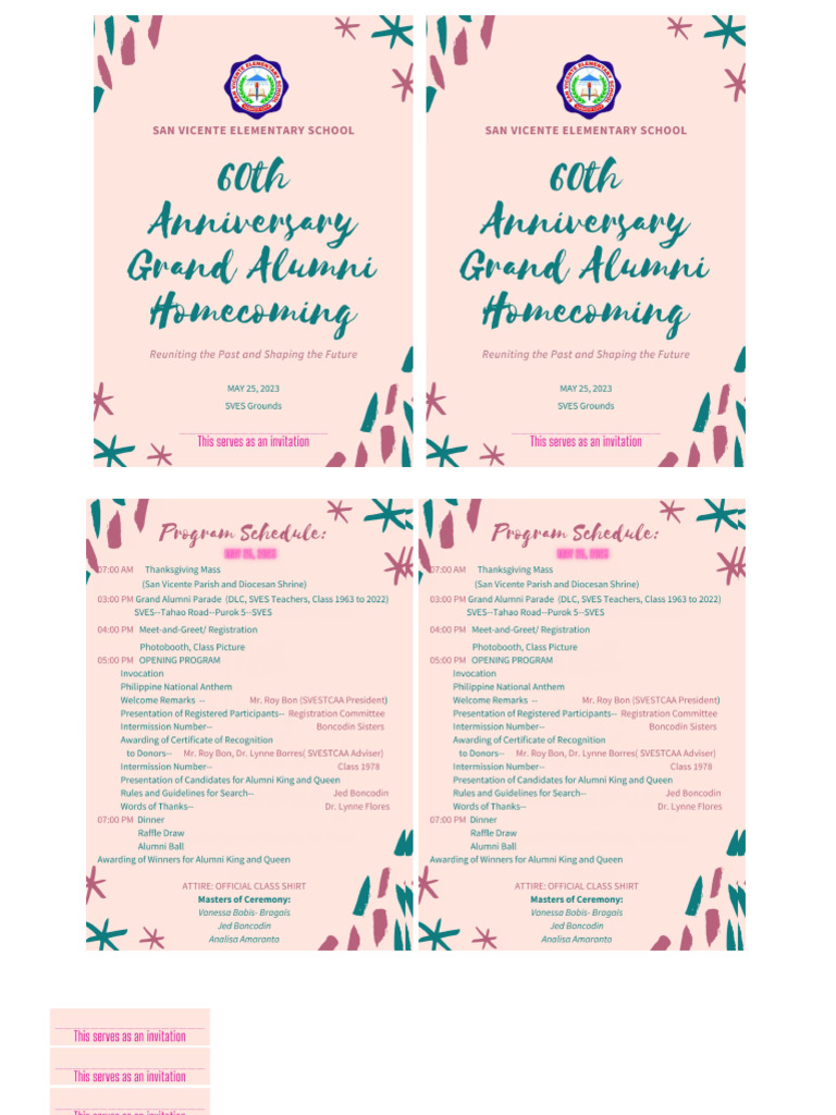 SVES Reunion Program | PDF