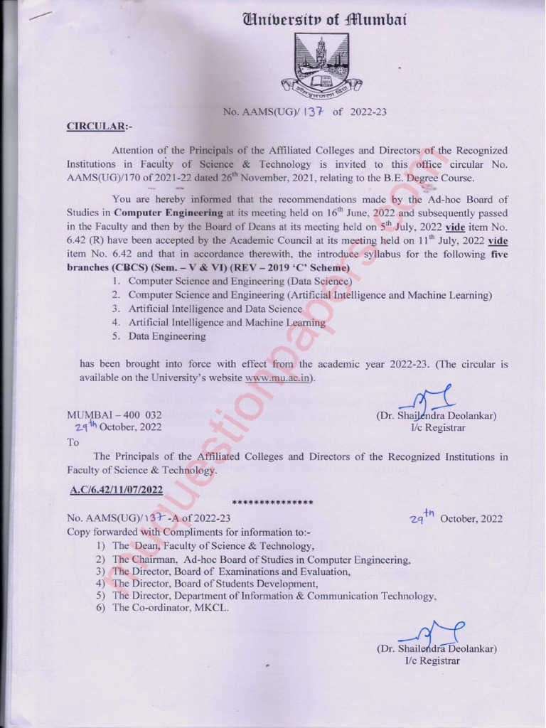 Be Computer Engineering Ai,Ds,Ml Third Year Te Semester 5 6 Rev 2019 c Scheme | PDF | Resampling ...