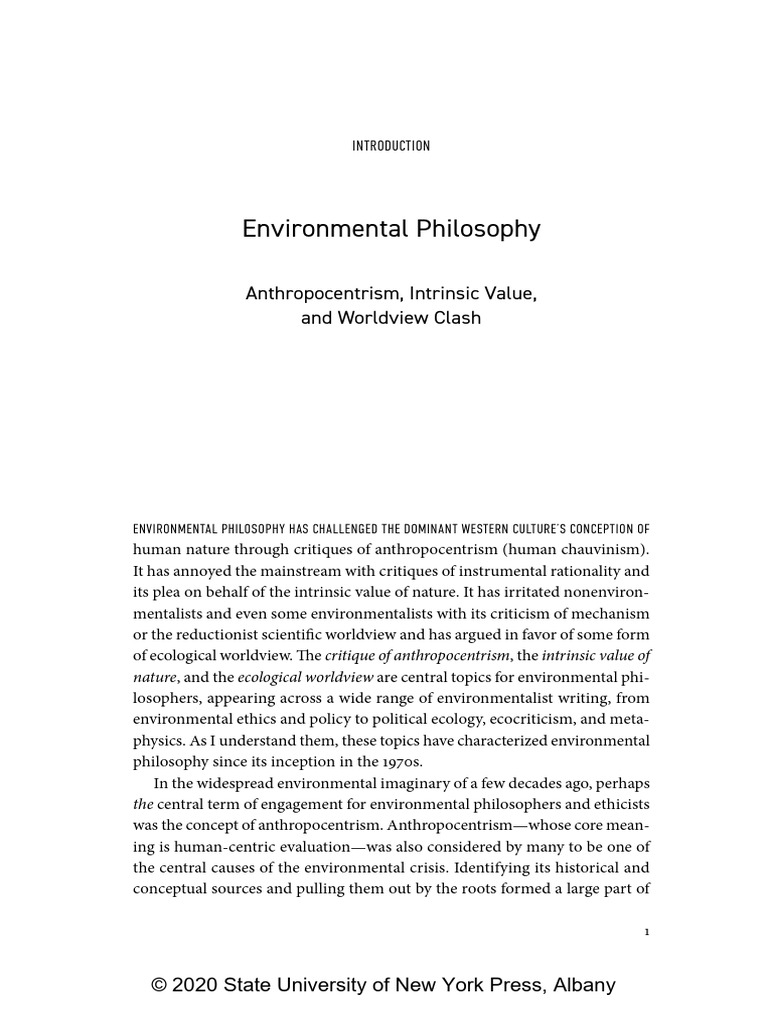 Theories in radical ecological philosophy | PDF | Environmental Ethics ...