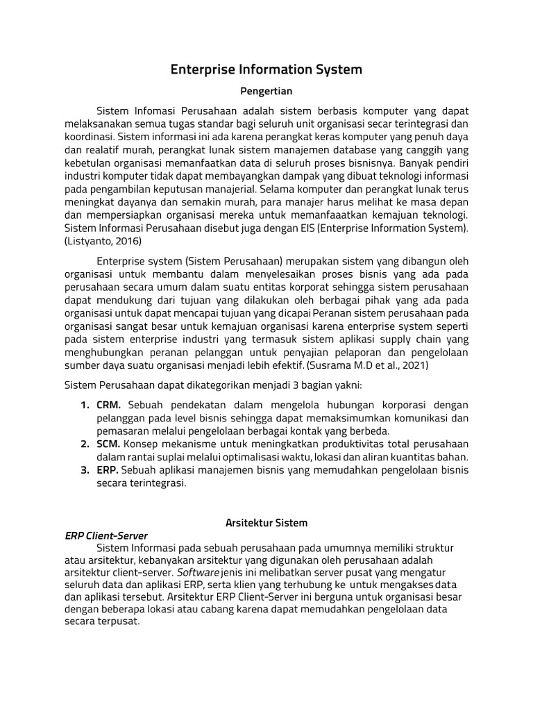 Enterprise Information System | PDF