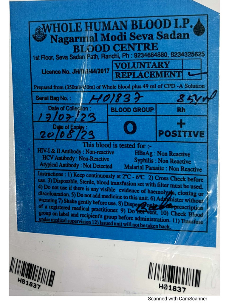 Blood Exchange PDF | PDF