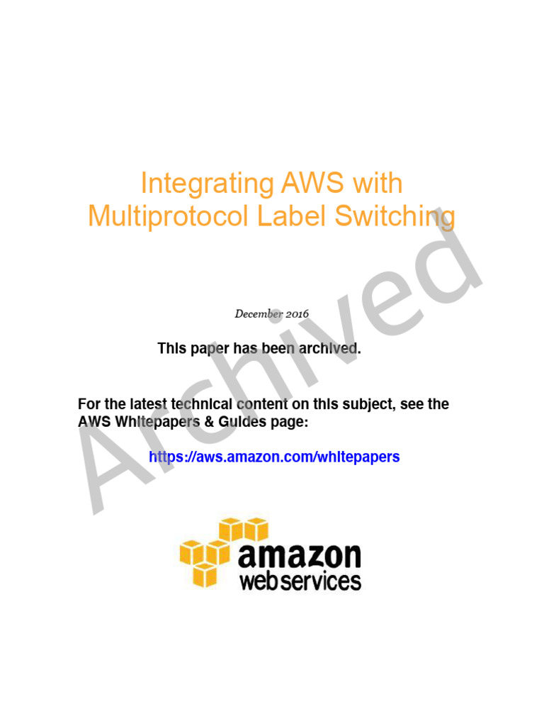 Integrating Aws With Multiprotocol Label Switching | PDF | Networking | Multiprotocol Label ...