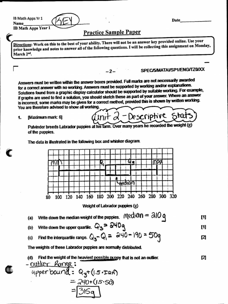 Practice Sample Paper Review Ans Key | PDF