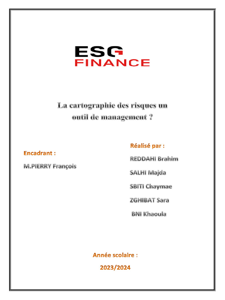 Cartographie Des Risques | PDF | Risque | Gestion des risques