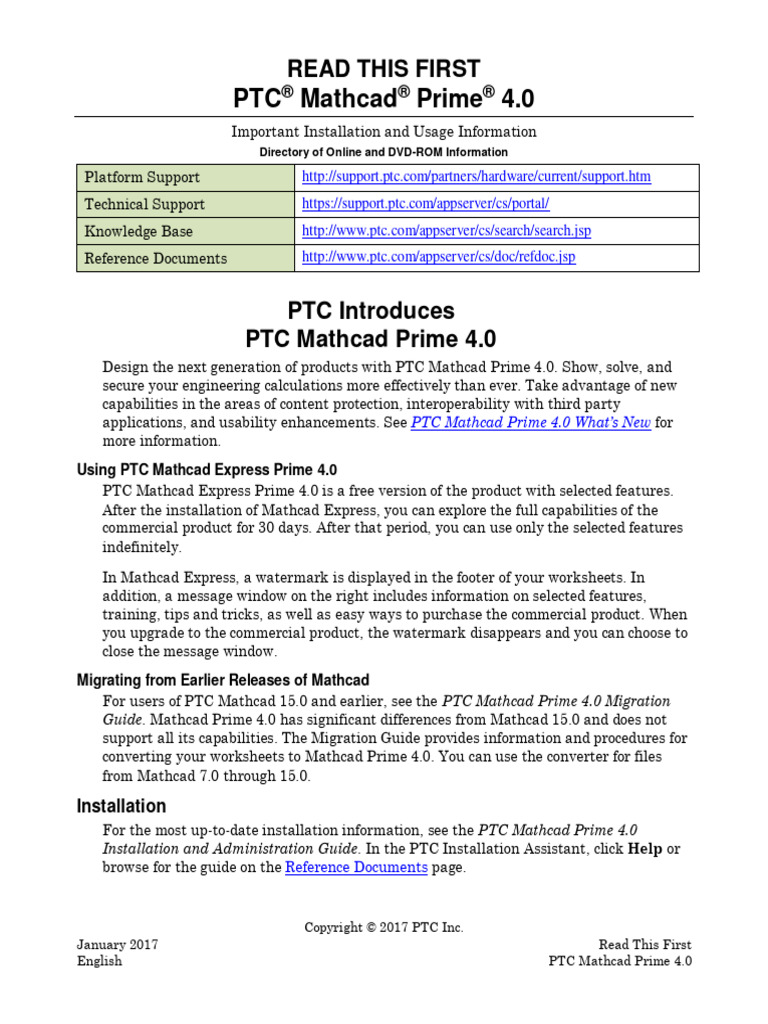 Mathcad Prime 4 Read This First | PDF | Microsoft Windows | Windows 7