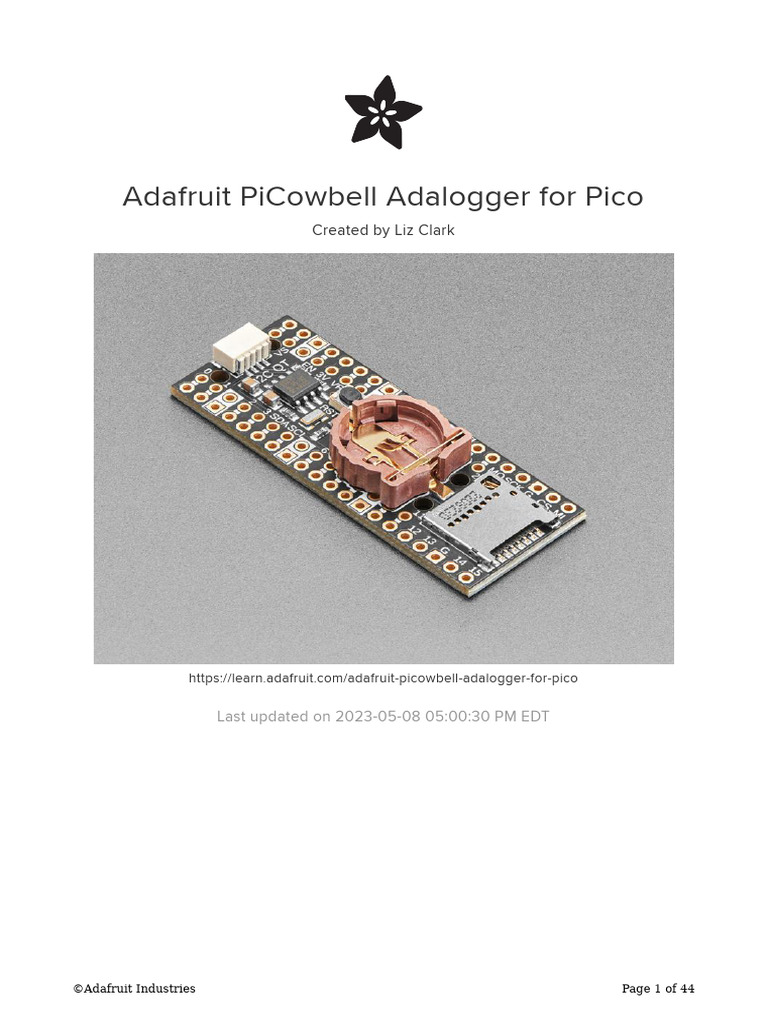 Adafruit Picowbell Adalogger For Pico | PDF | Electrical Connector ...