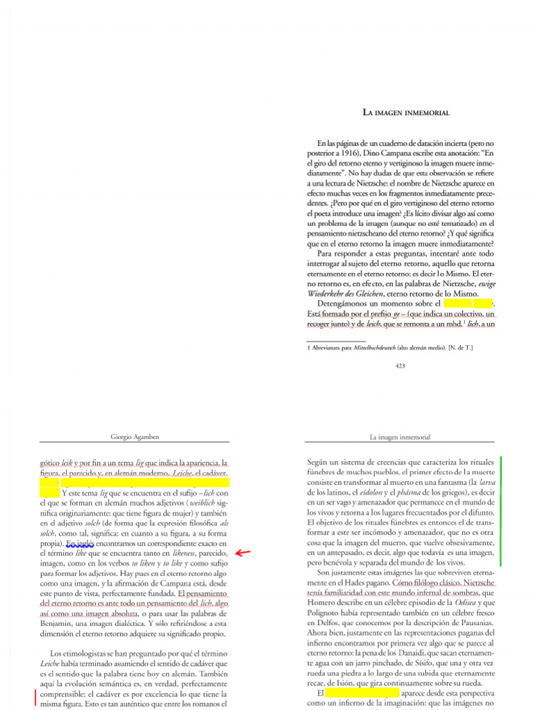 Agamben - La Imagen Inmemorial | PDF