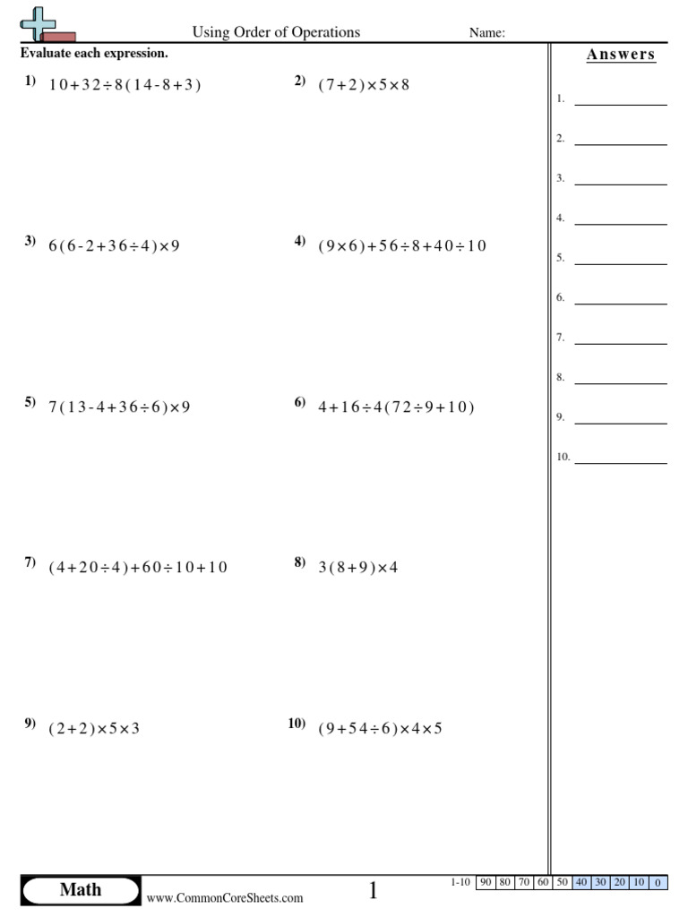 Using Order of Operations-1 | PDF | Computer Programming | Mathematics