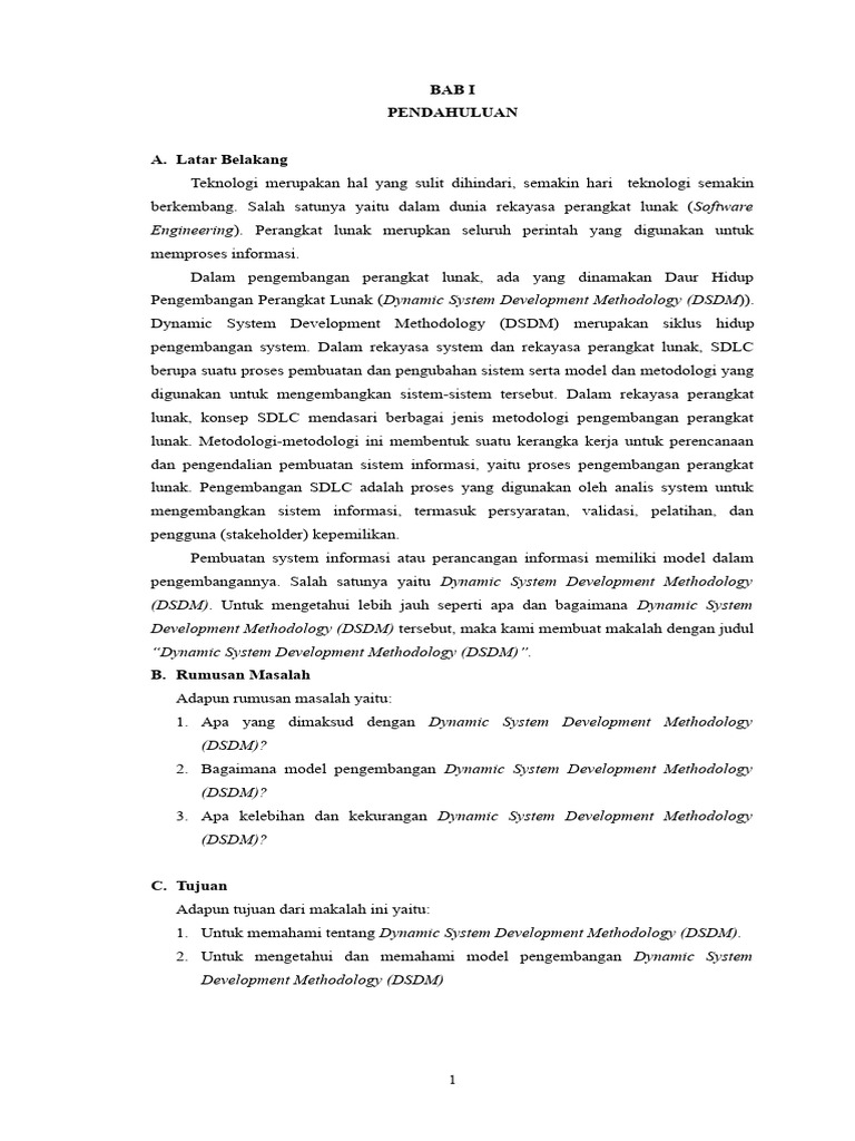 Dynamic System Development Methodology Makala | PDF