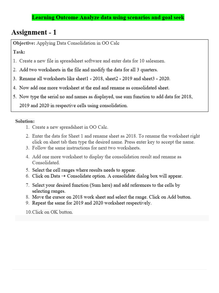 Spreadsheet Practical Steps | PDF | Spreadsheet | Worksheet