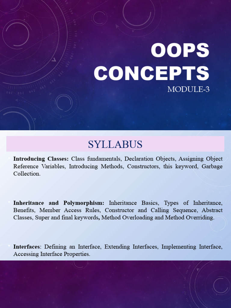 Ii-I R21 Oopj Module-3 | PDF | Inheritance (Object Oriented Programming) | Class (Computer ...