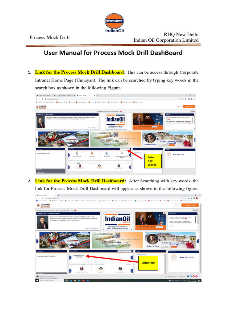Process Mock Drill Dashboard - Manual | PDF | Information Technology ...