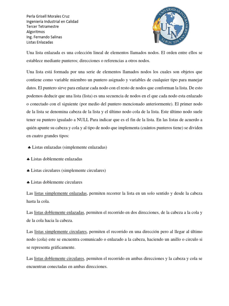 Listas Enlazadas | PDF | Puntero (Programación de computadora) | Datos Listas Enlazadas | PDF | Puntero (Programación de computadora) | Datos